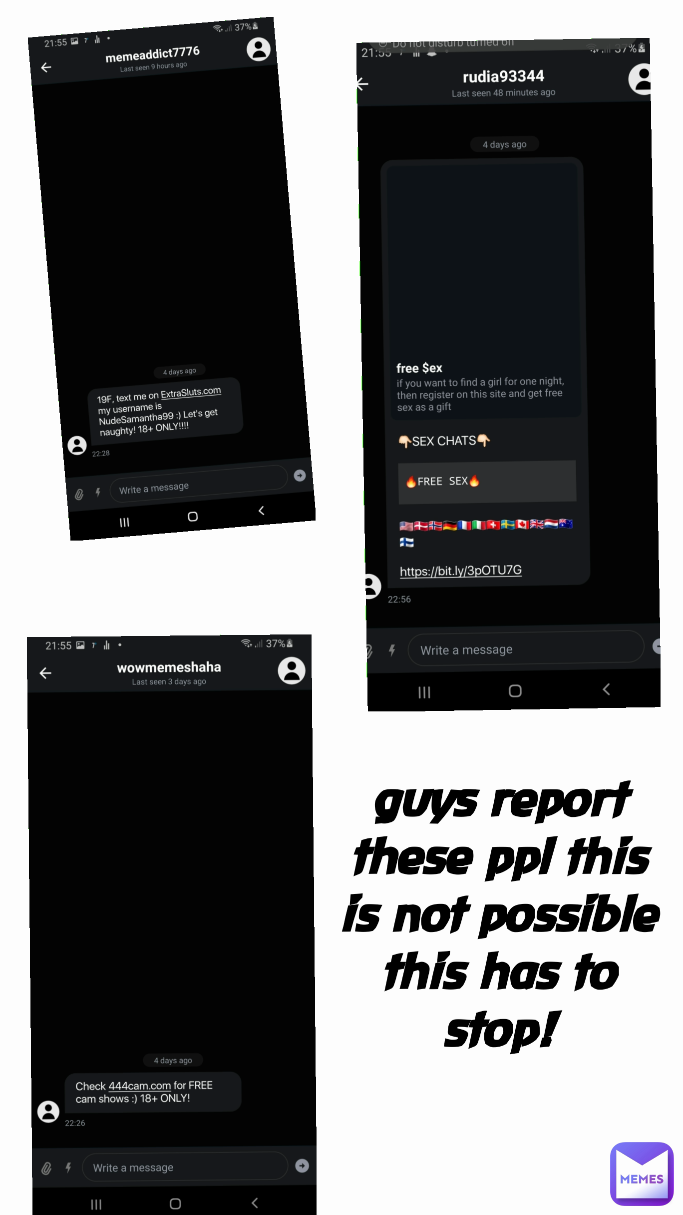 guys report these ppl this is not possible this has to stop! | @juicy ...