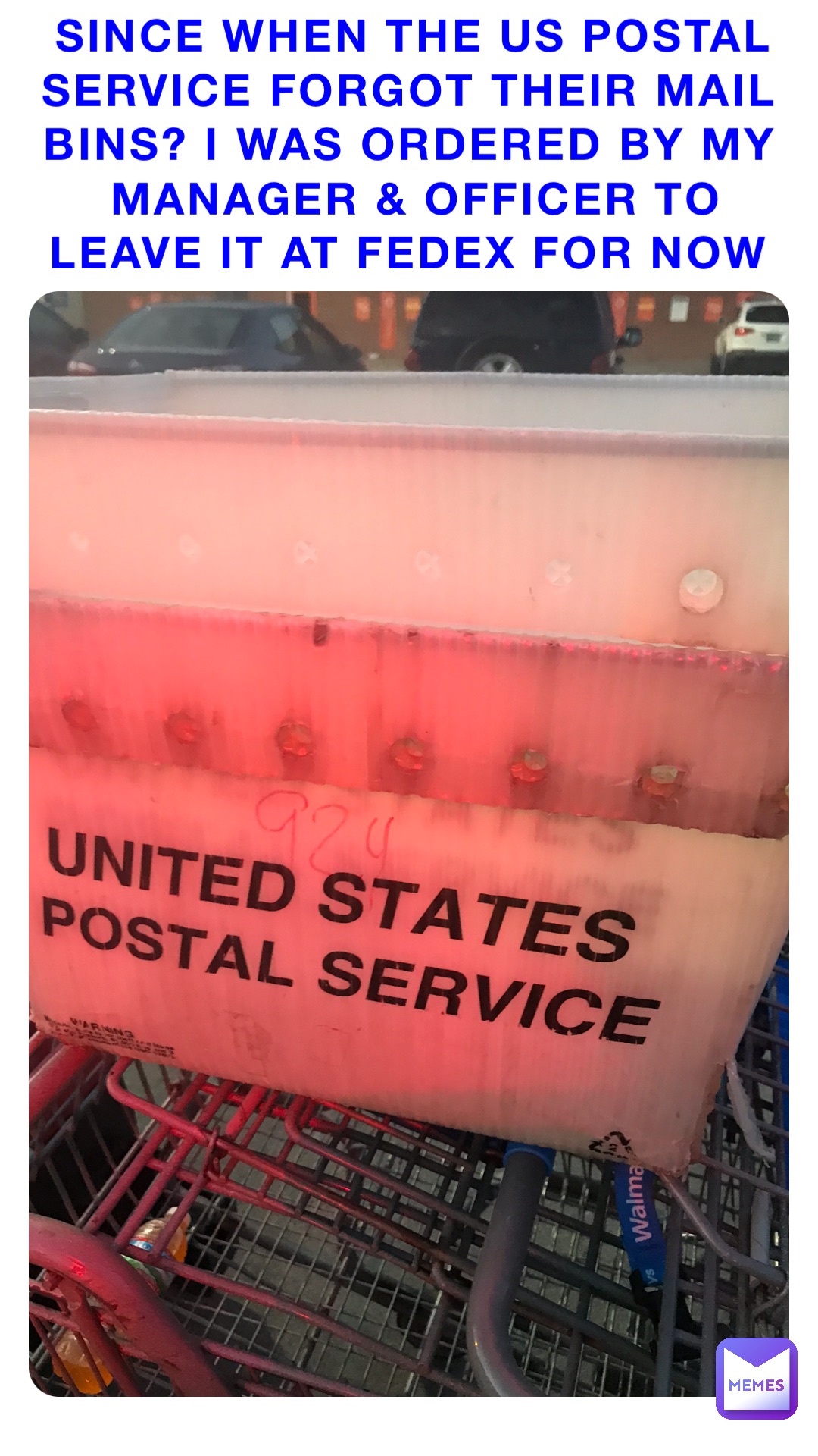 Since when the US Postal Service forgot their mail bins? I was ordered ...