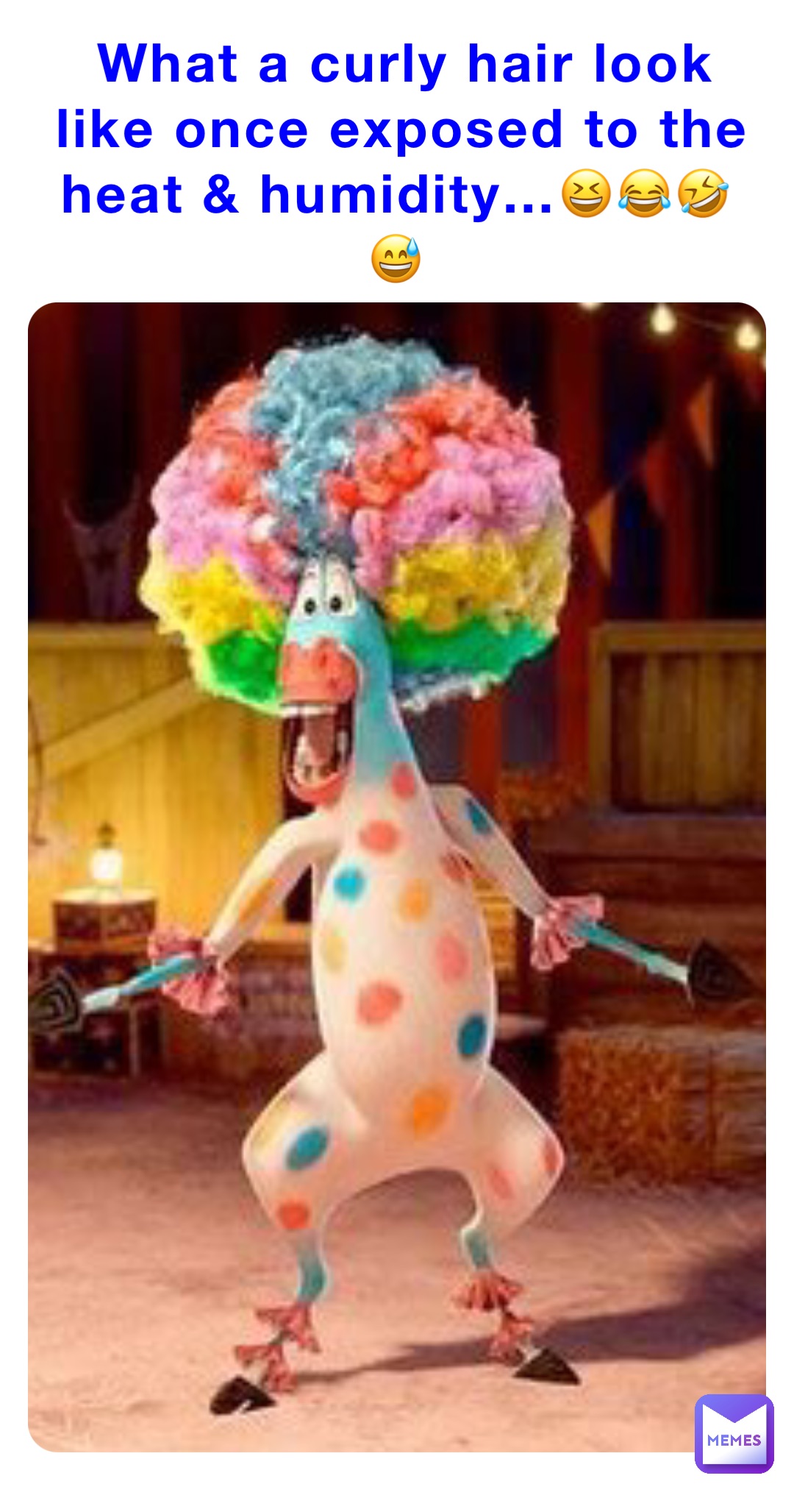 What a curly hair look like once exposed to the heat & humidity…😆😂🤣😅 ...