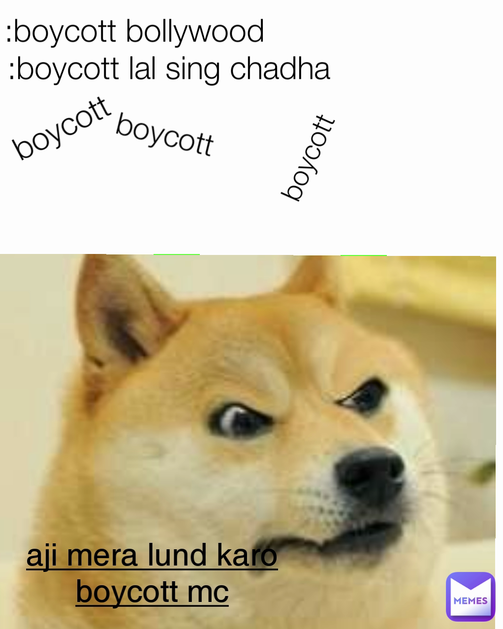 :boycott bollywood boycott :boycott lal sing chadha aji mera lund karo ...