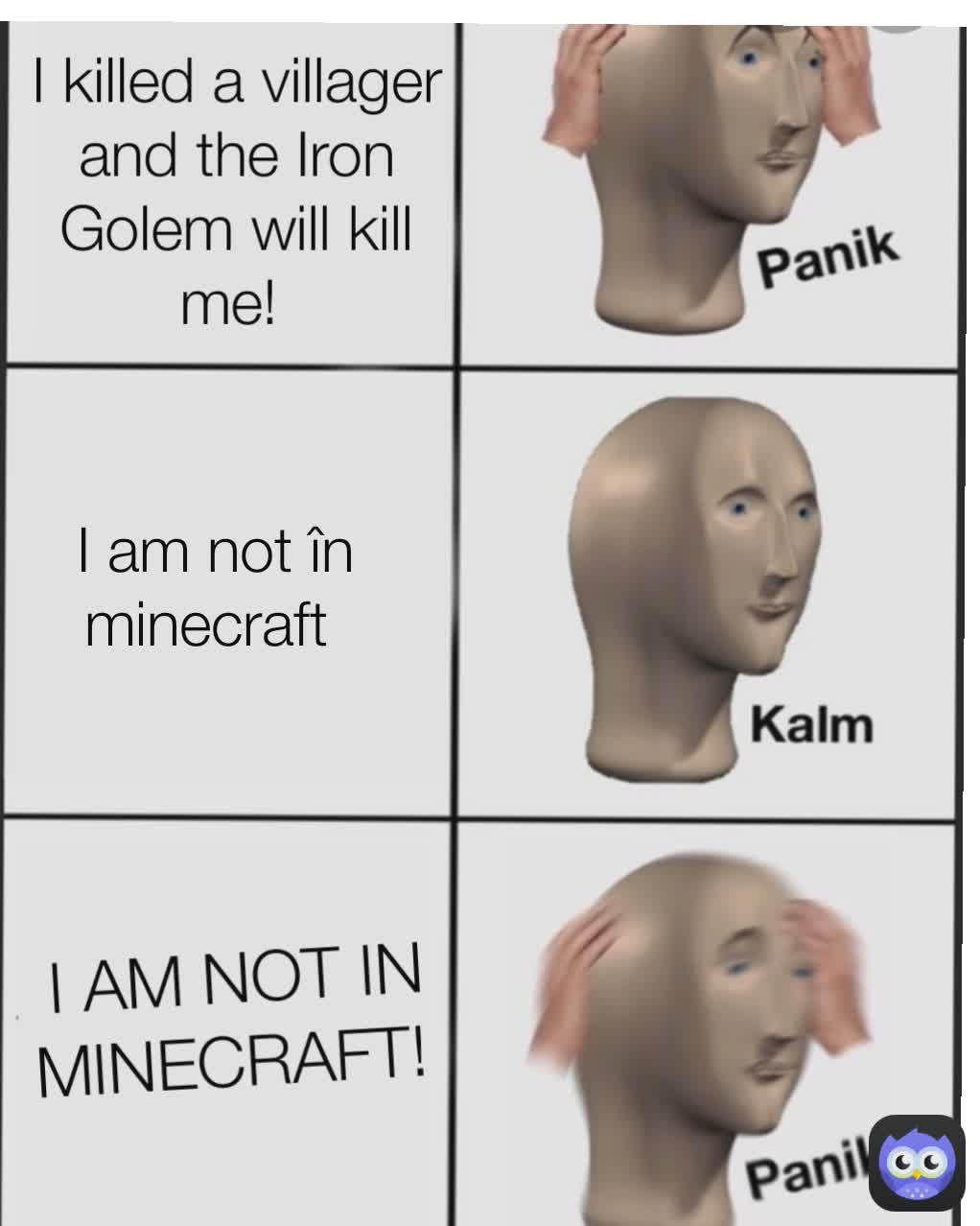 I am not în minecraft I killed a villager and the Iron Golem will kill ...