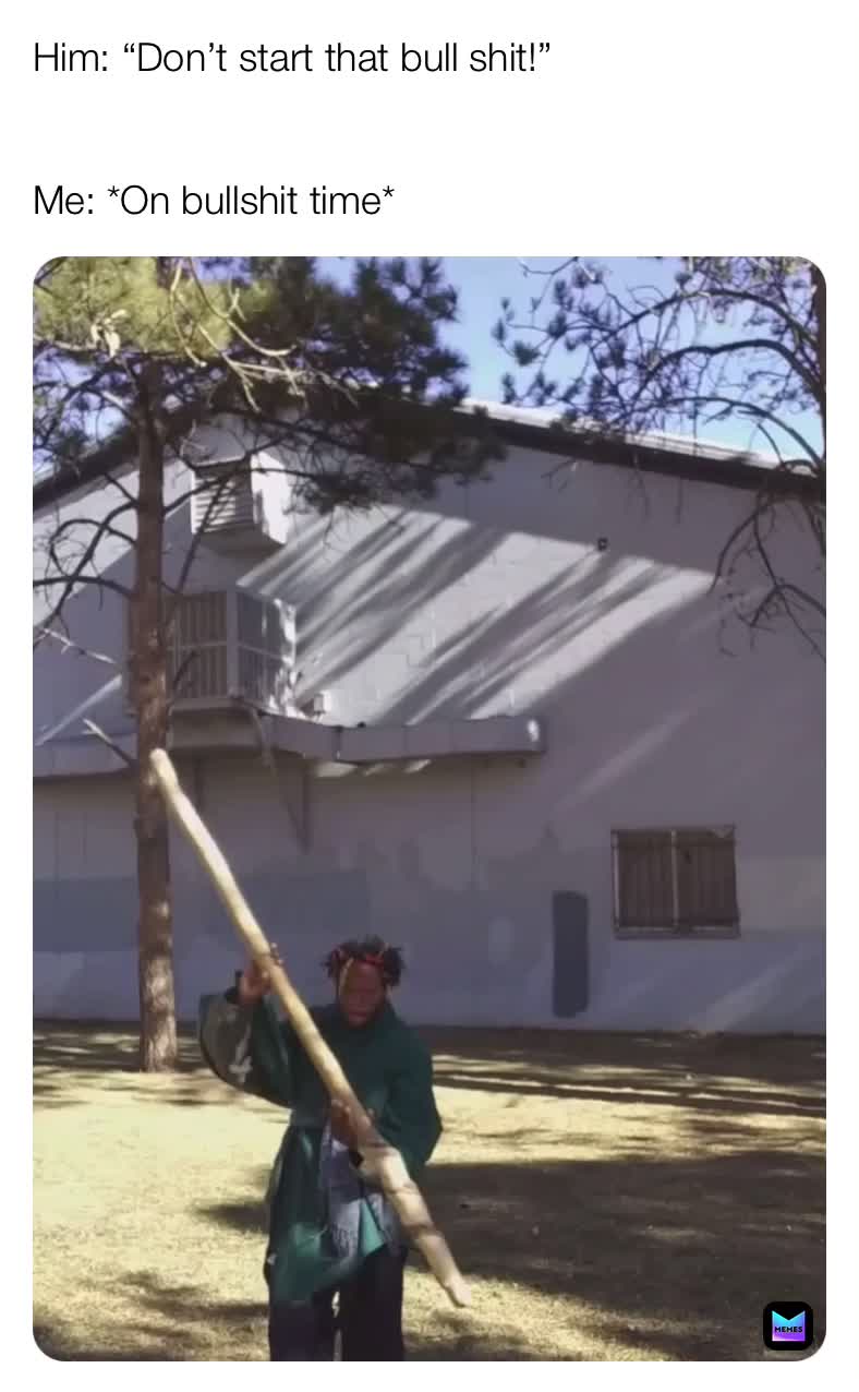 Him: “Don’t start that bull shit!” Me: *On bullshit time* | @shanicelt ...