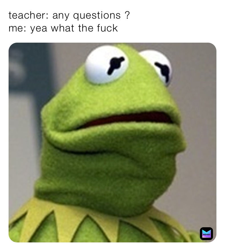 teacher: any questions ? me: yea what the fuck | @ihavedaddyissues_ | Memes