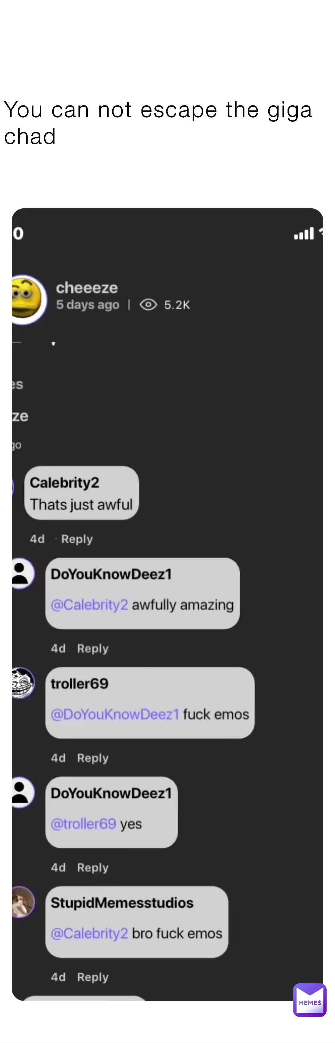 You can not escape the giga chad | @swagger_chief | Memes