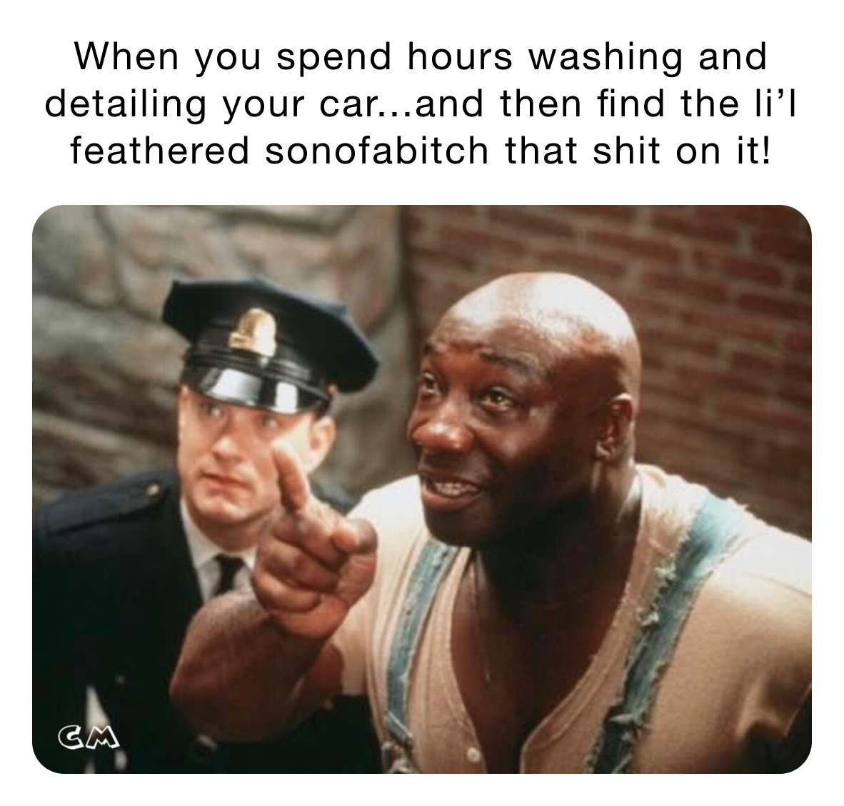 When you spend hours washing and detailing your car...and then find the ...