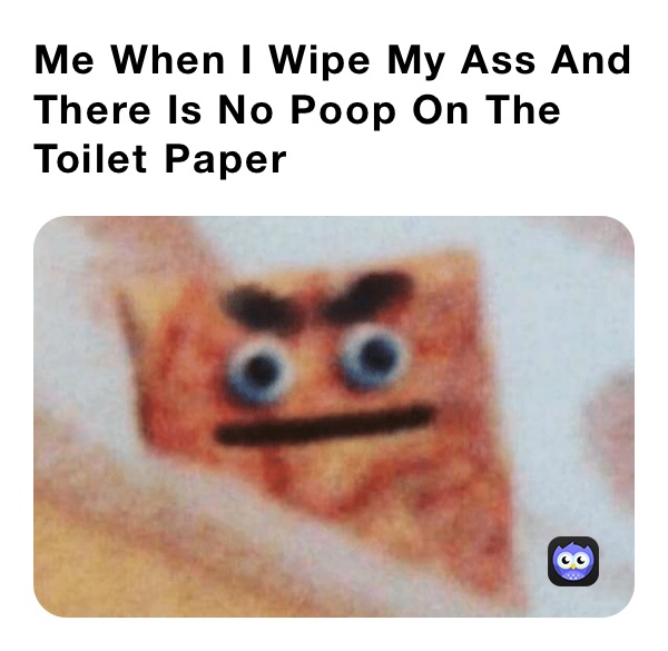 Me When I Wipe My Ass And There Is No Poop On The Toilet Paper ...
