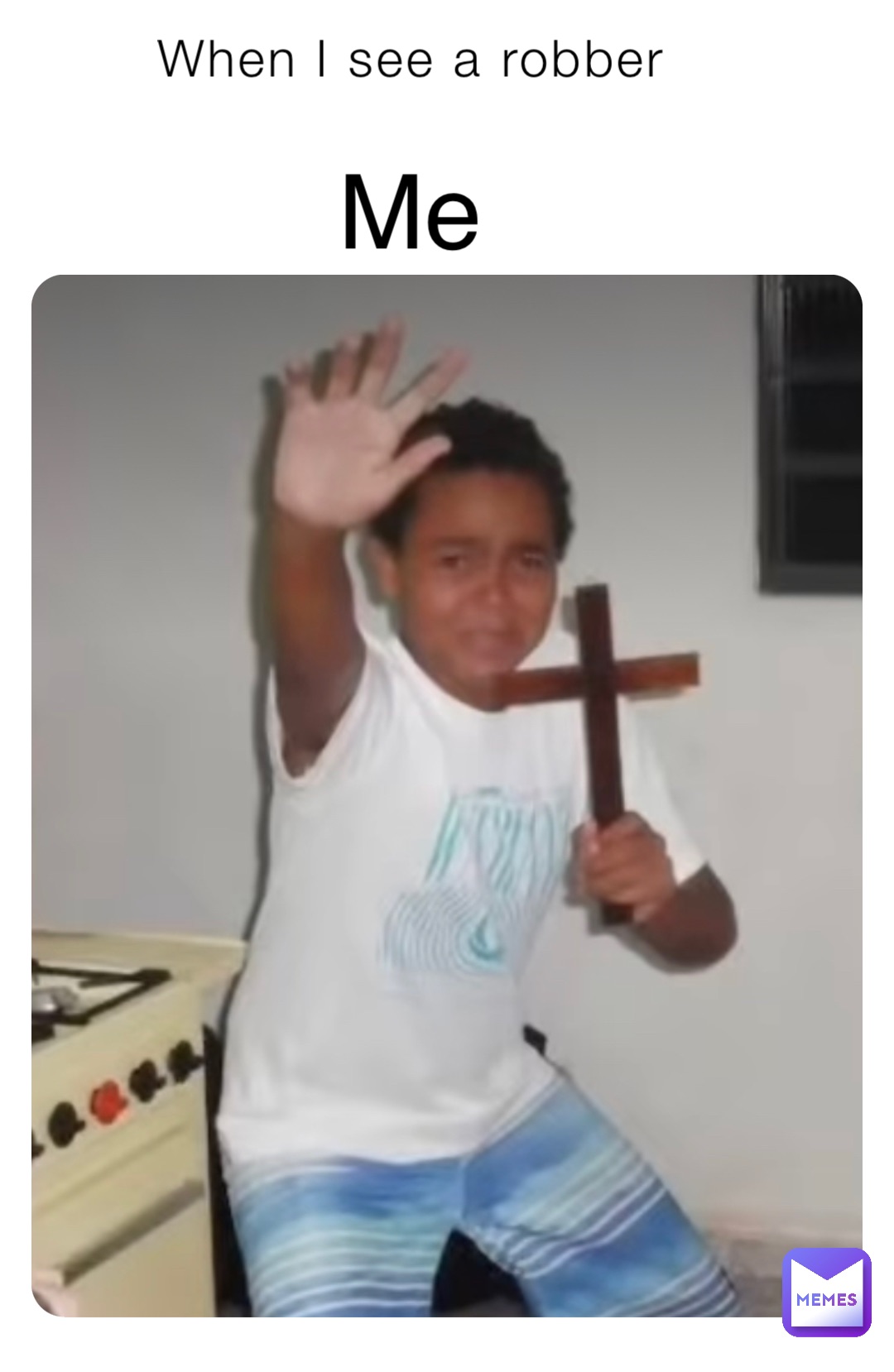 When I see a robber Me | @banana_cat | Memes