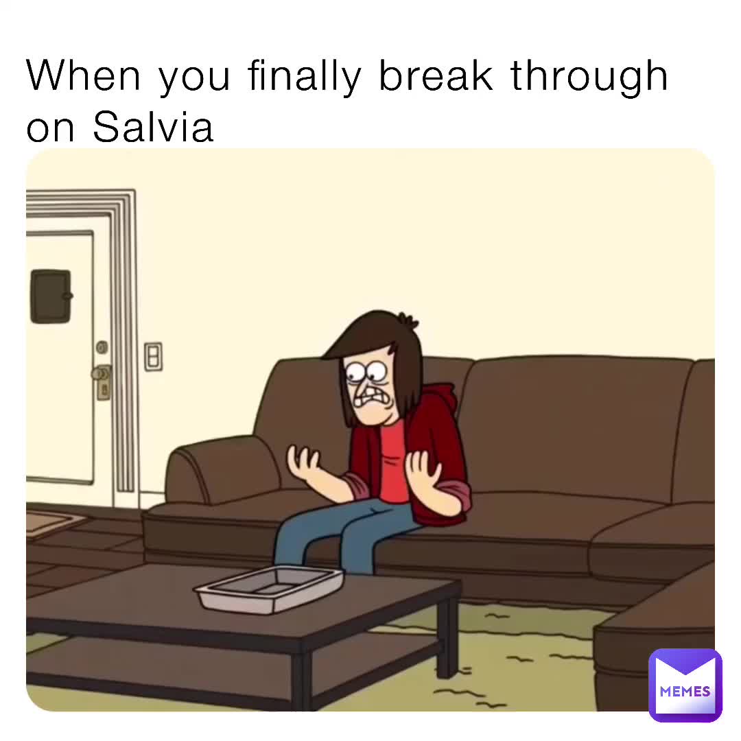 When you finally break through on Salvia | @offairmuse | Memes