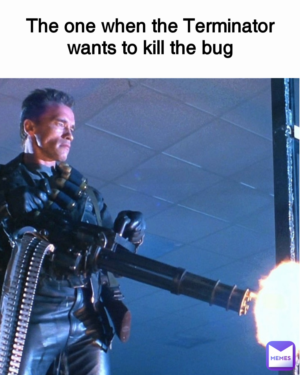 The one when the Terminator wants to kill the bug | @lazar2022 | Memes