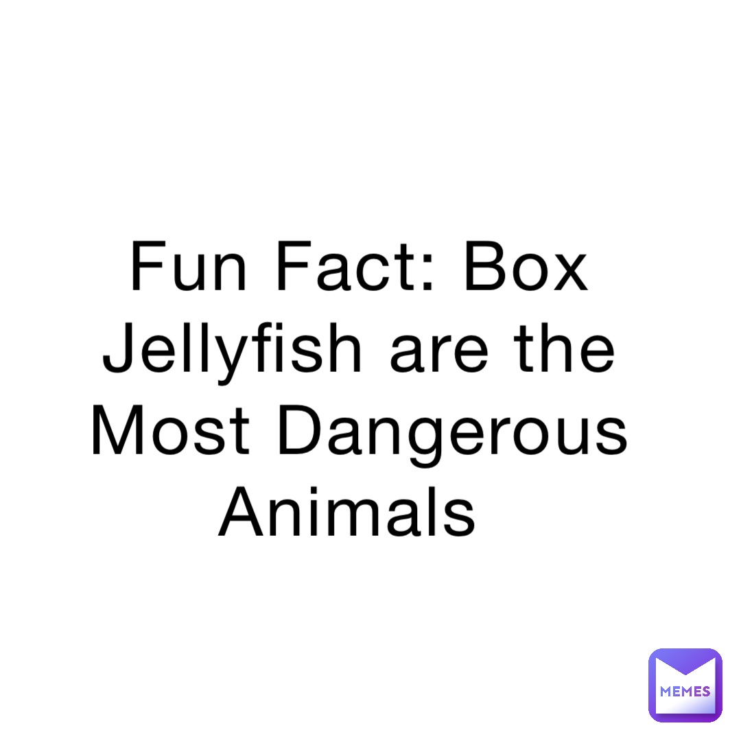 Fun Fact: Box Jellyfish are the Most Dangerous Animals | @A113GR | Memes