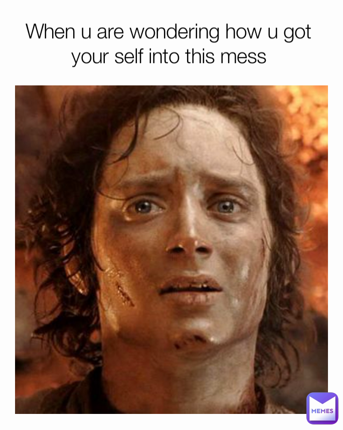 When u are wondering how u got your self into this mess | @BogFrog | Memes