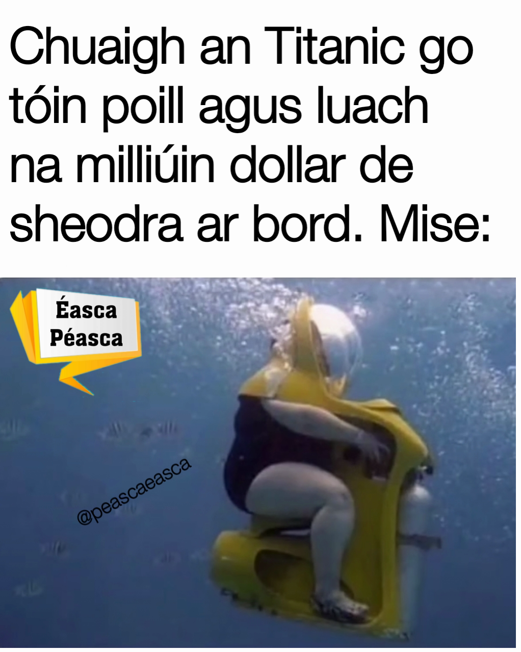 Chuaigh an Titanic go tóin poill agus luach na milliúin dollar de ...