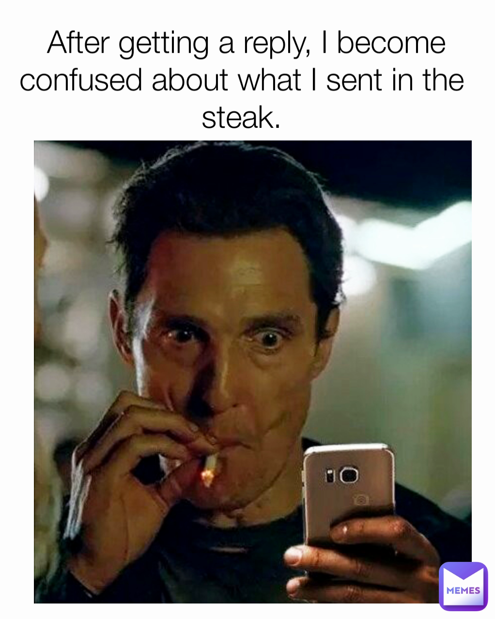 After getting a reply, I become confused about what I sent in the steak ...