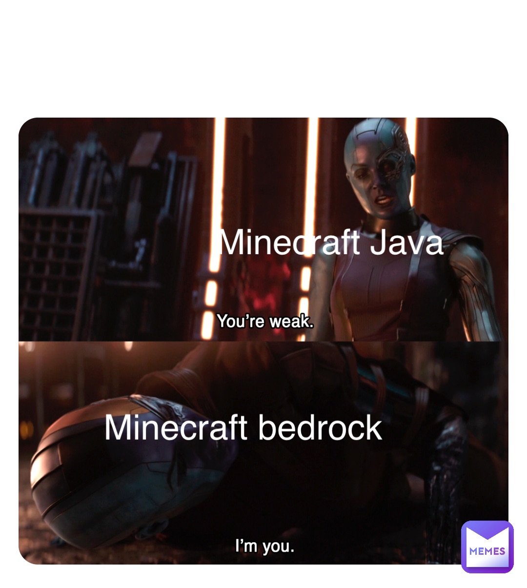 Minecraft Java Minecraft bedrock | @panyadog | Memes