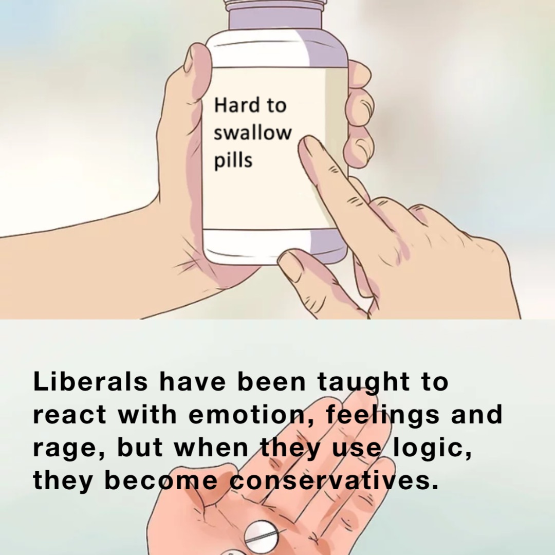 Liberals have been taught to react with emotion, feelings and rage, but ...