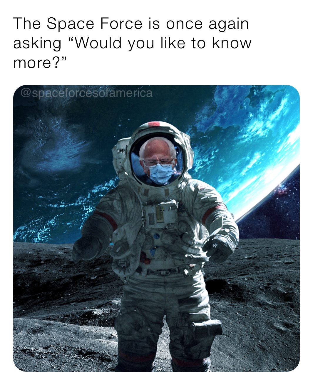 The Space Force is once again asking “Would you like to know more ...