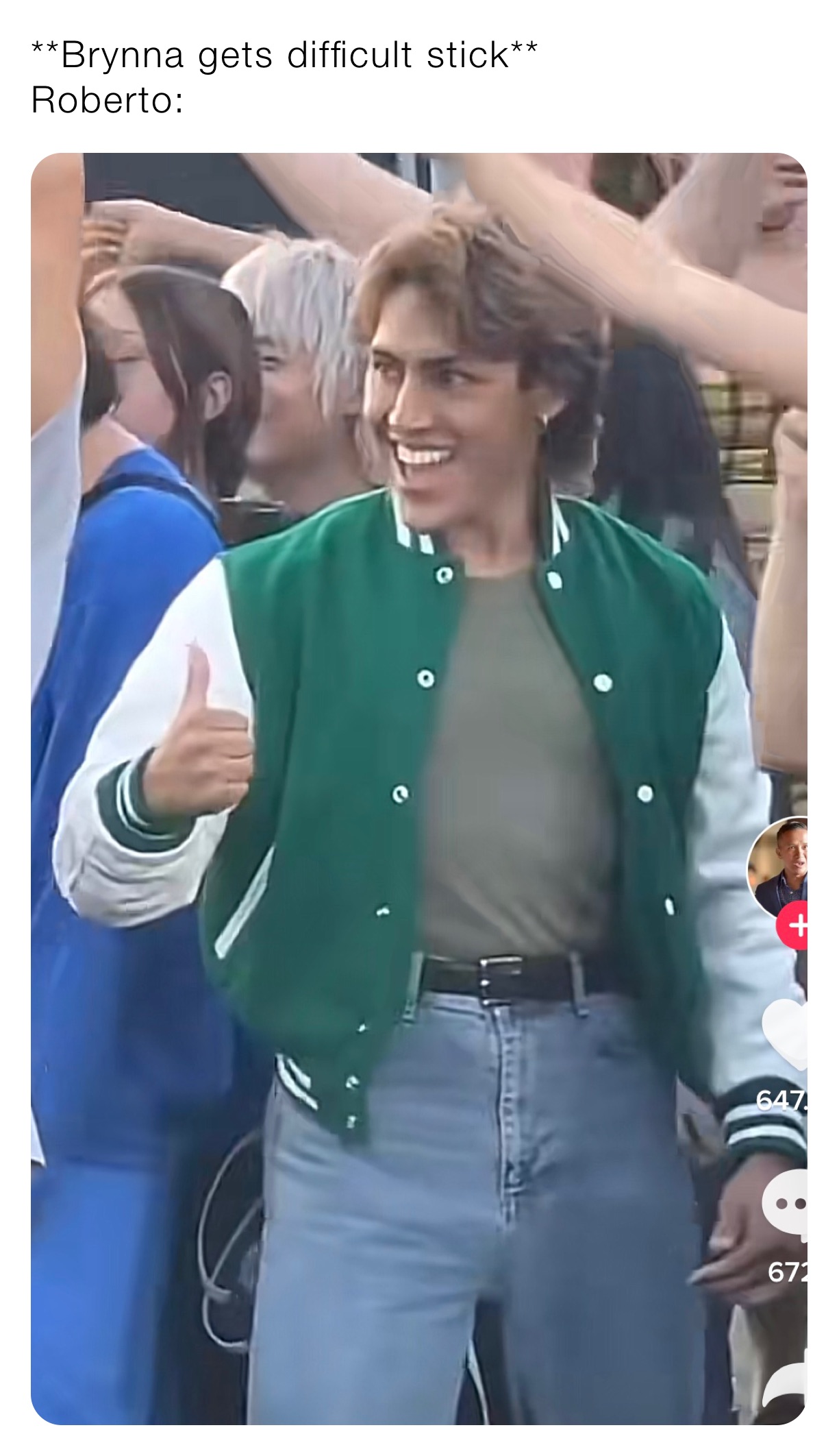 **Brynna gets difficult stick** Roberto: | @midnightshow | Memes