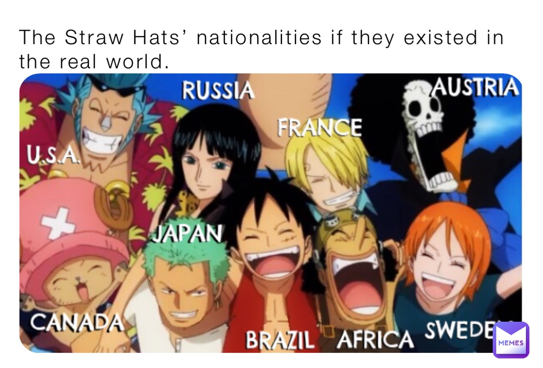 The Straw Hats’ nationalities if they existed in the real world ...