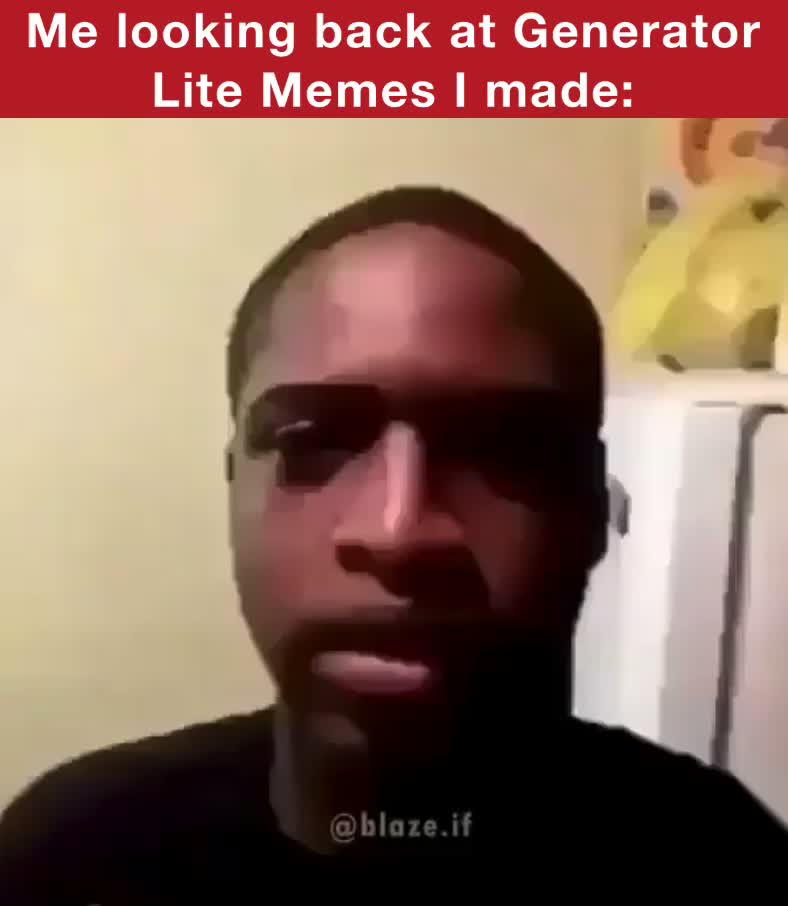 Me looking back at Generator Lite Memes I made: | @Ace_The_Rabbit | Memes