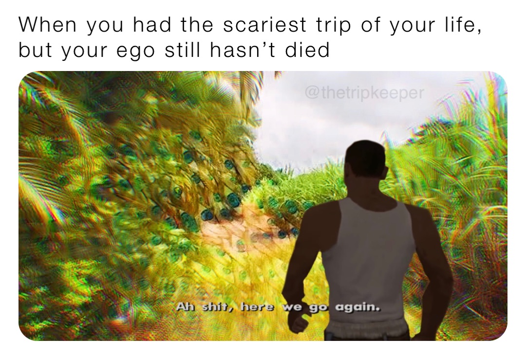 When you had the scariest trip of your life, but your ego still hasn’t ...