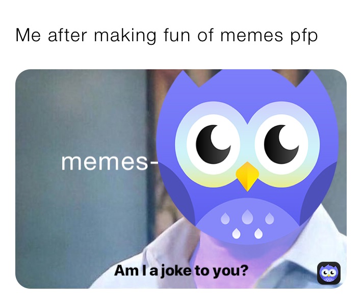 Me after making fun of memes pfp | @tacosauce | Memes
