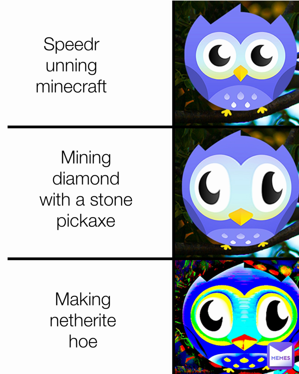 Speedrunning Minecraft Making Netherite Hoe Mining Diamond With A Stone