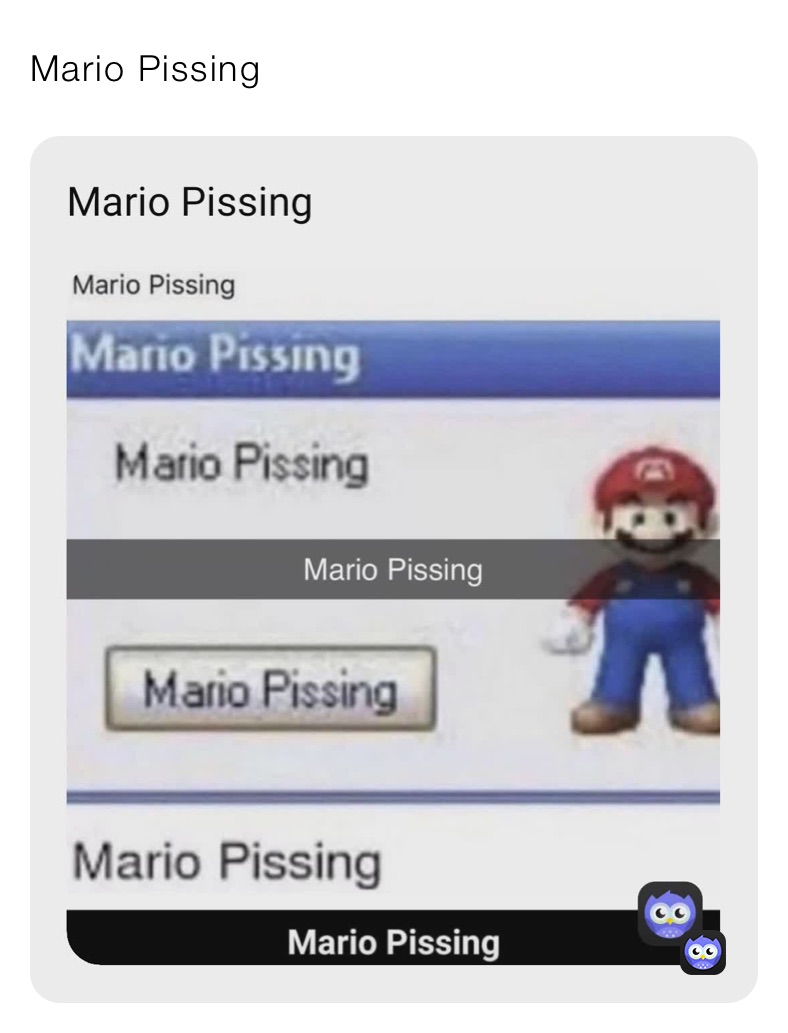 Mario Pissing | @Itz_Iced | Memes