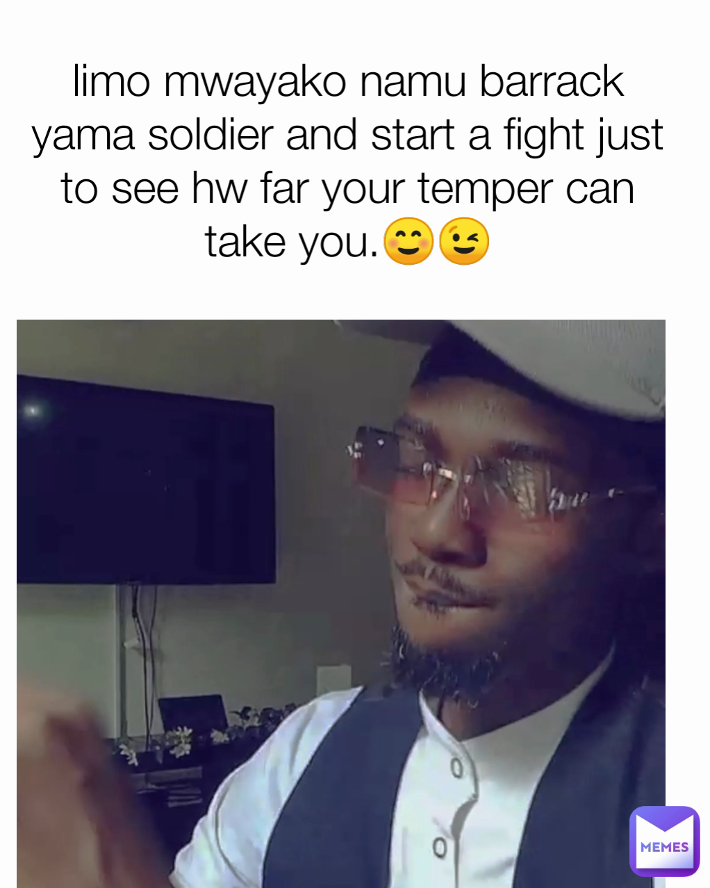 limo mwayako namu barrack yama soldier and start a fight just to see hw ...