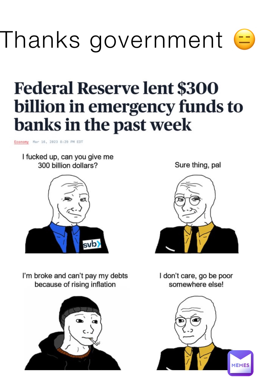 Thanks government 😑 | @The_Punk12345 | Memes