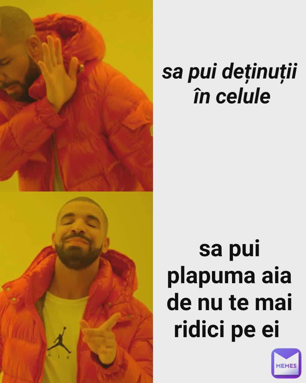 sa pui deținuții în celule sa pui plapuma aia de nu te mai ridici pe ei ...