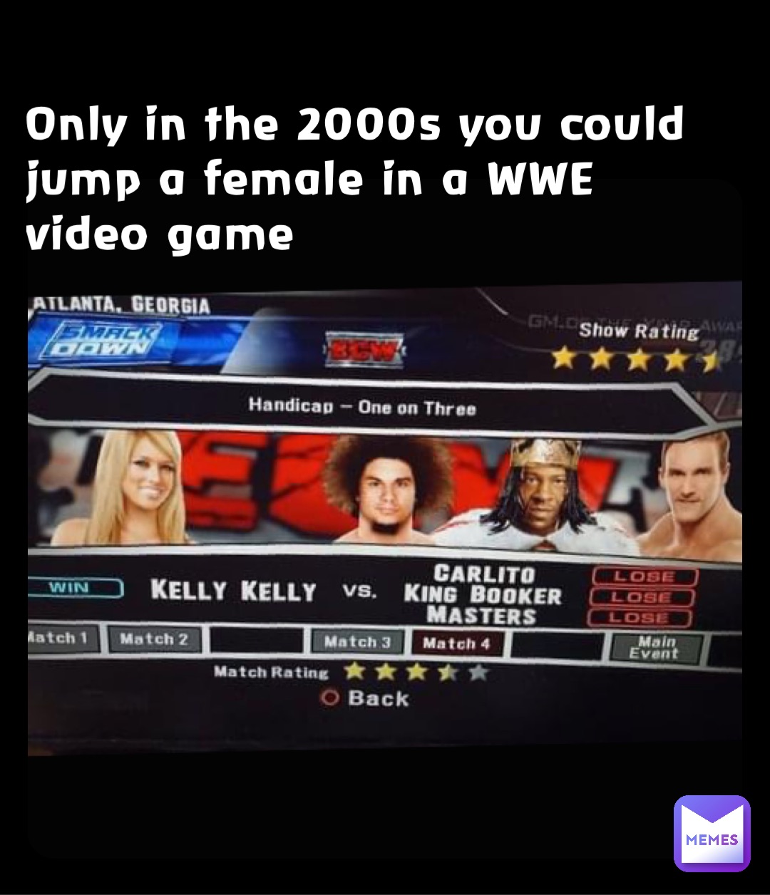 Only in the 2000s you could jump a female in a WWE video game | @how ...