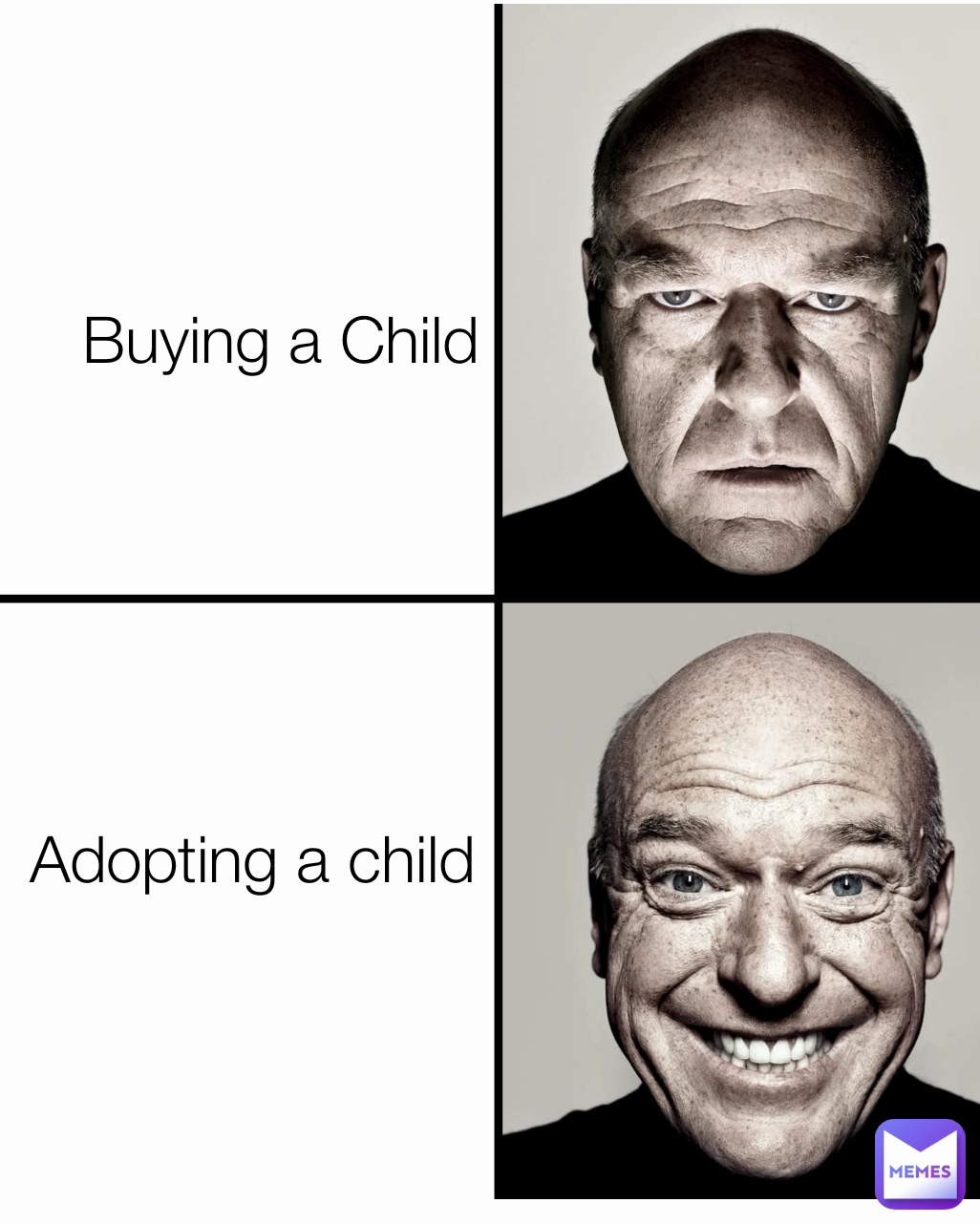 Buying a Child Adopting a child | @senpairickastley | Memes