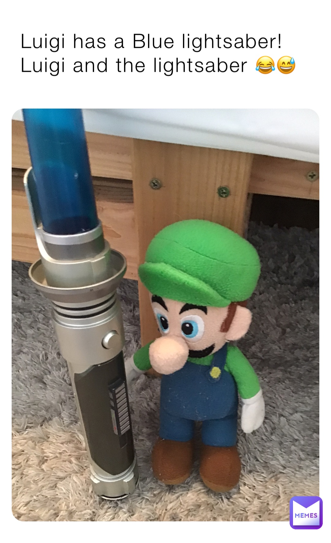 Luigi has a Blue lightsaber! Luigi and the lightsaber 😂😅 ...