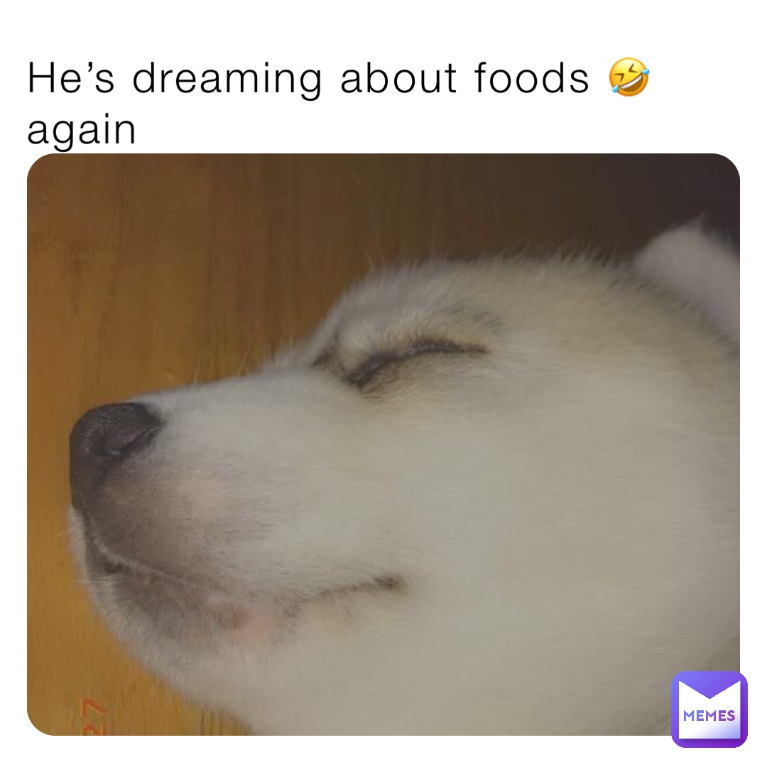 He’s dreaming about foods 🤣again | @gotcha_hat | Memes