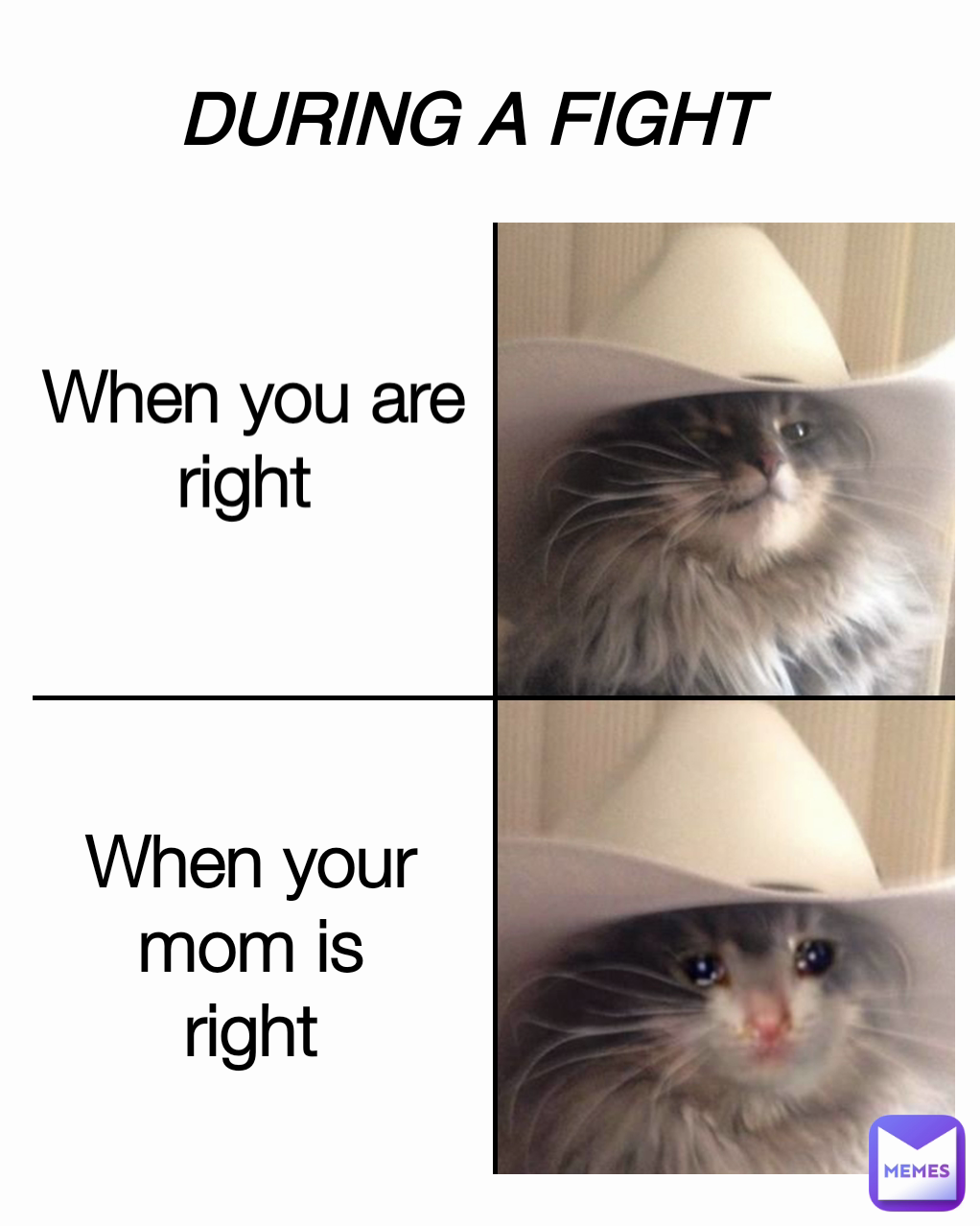 When your mom is right DURING A FIGHT When you are right | @Sillythings ...