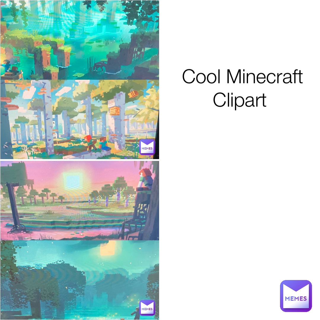 Cool Minecraft Clipart Double tap to edit | @Qlexify | Memes