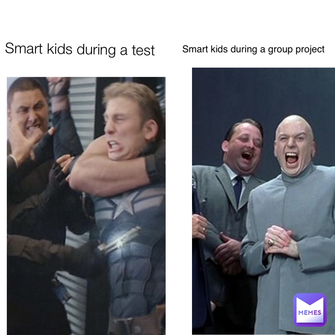 Smart kids during a test Smart kids during a group project ...